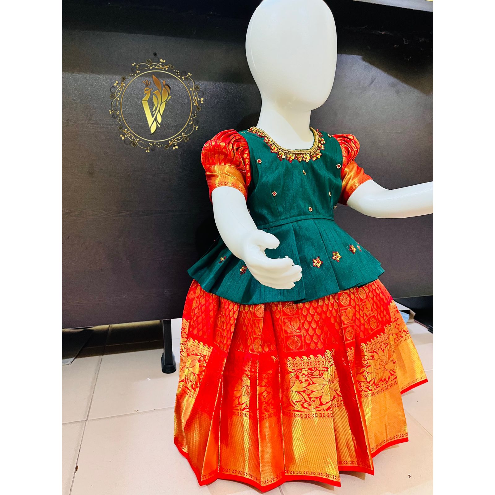 Pattu Pavadai Design,Traditional Attire for Newborns